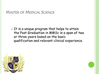 Master of Medical Science (MMSc) programs with Advanced Features in TAU ...