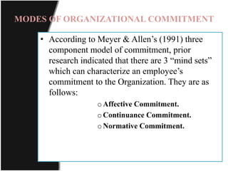 GOAL SETTING, ORGANIZATIONAL COMMITMENT | PPTX