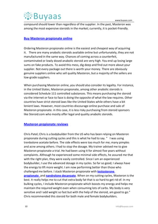 Masteron propionate or masteron enanthate which one is better for you | PDF