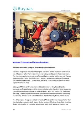 Masteron propionate or masteron enanthate which one is better for you | PDF
