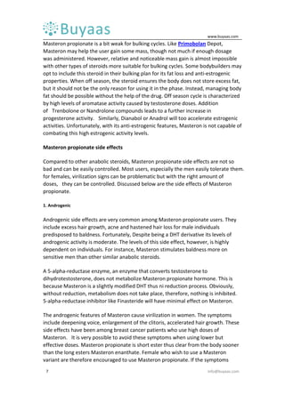 Masteron propionate or masteron enanthate which one is better for you | PDF