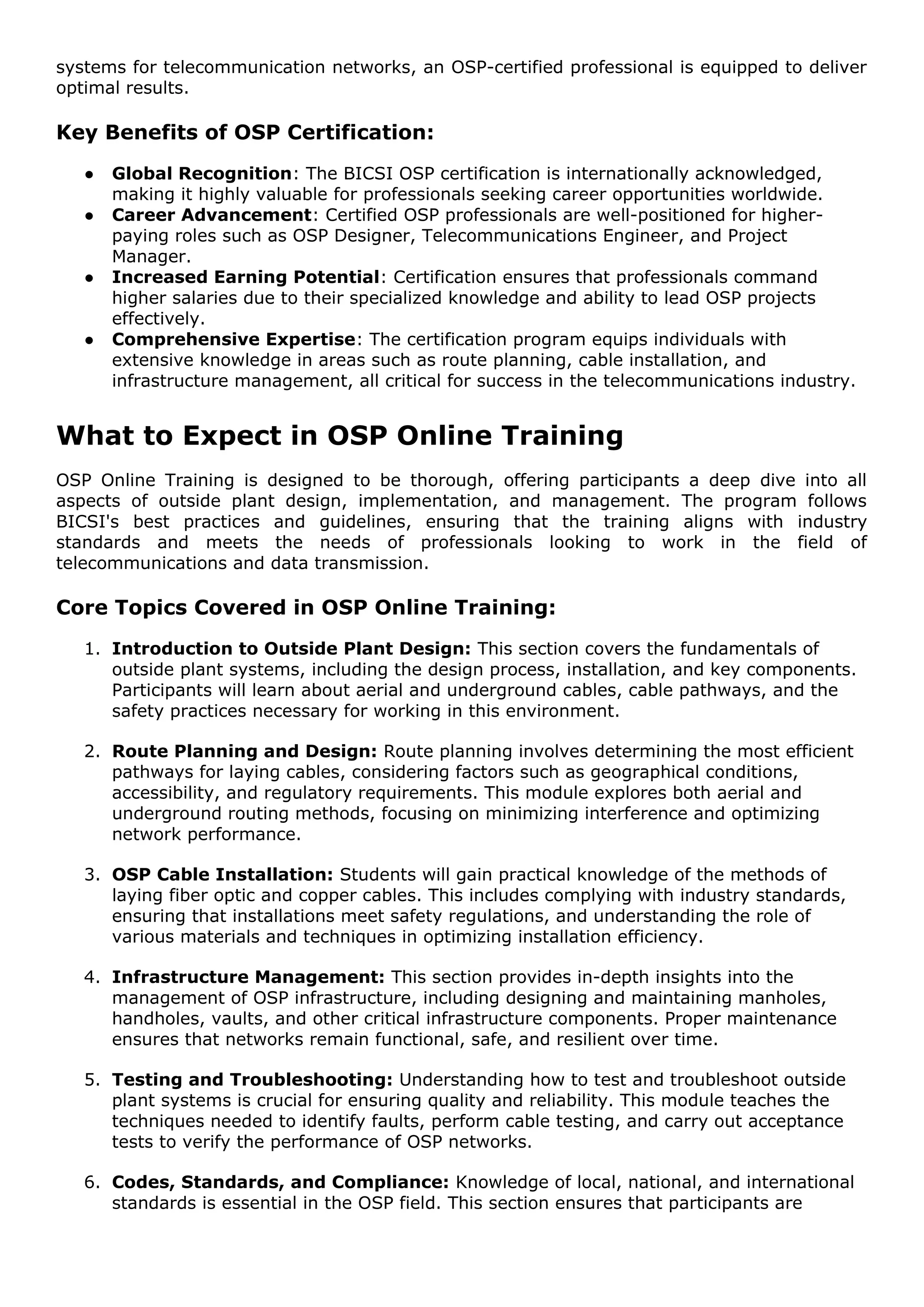 Master Outside Plant Design with OSP Online Training & Certification.docx