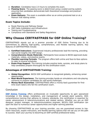 Master Outside Plant Design with OSP Online Training & Certification.docx