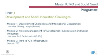 Master ICT for Development and Social Good | PDF