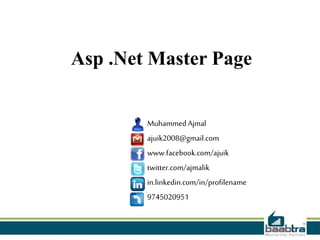 Master page in asp.net