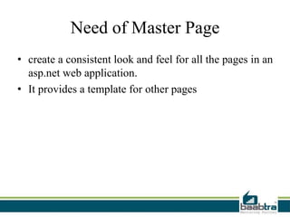 Master page in asp.net