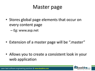 Master page in asp.net
