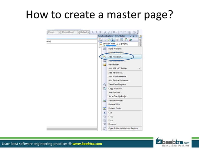 Master page in asp.net