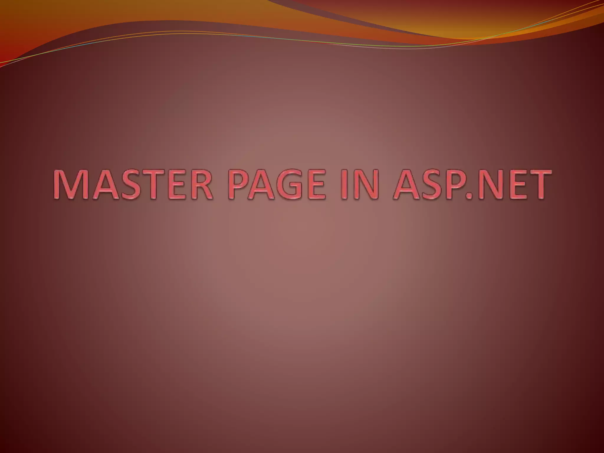 Master page in Asp.net