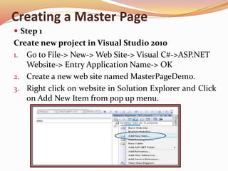 Master page in Asp.net