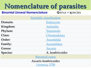 Medical parasitology for the students of AIIUppt | PPT