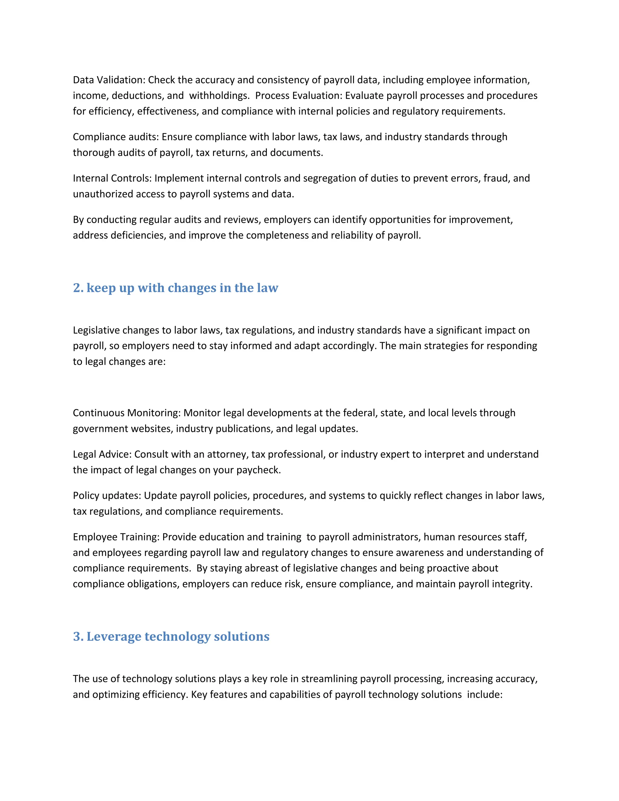 Master Payroll Excellence: Best Practices for a Smooth Process | DOCX