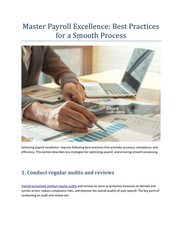 Master Payroll Excellence: Best Practices for a Smooth Process | PDF