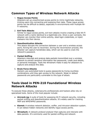 Master PEN-210 Foundational Wireless Network Attacks Today.docx