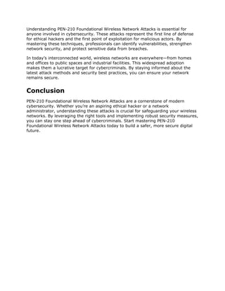 Master PEN-210 Foundational Wireless Network Attacks Today.docx