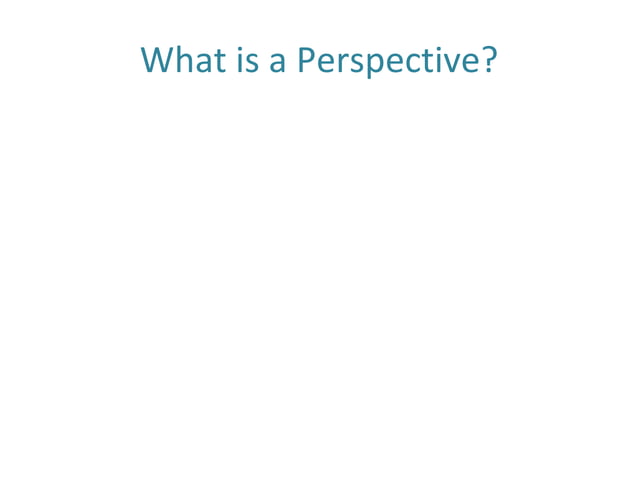 Perspective Presentation | PPT