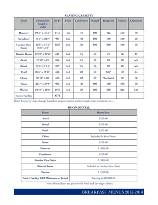 Masterpiece caterers breakfast menus | PDF | Desserts and Baking | Food ...
