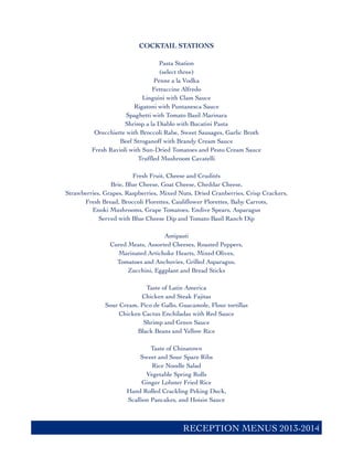 Masterpiece caterers reception menus | PDF