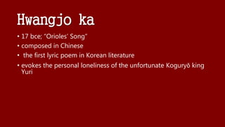 Masterpieces of korean literature | PPTX
