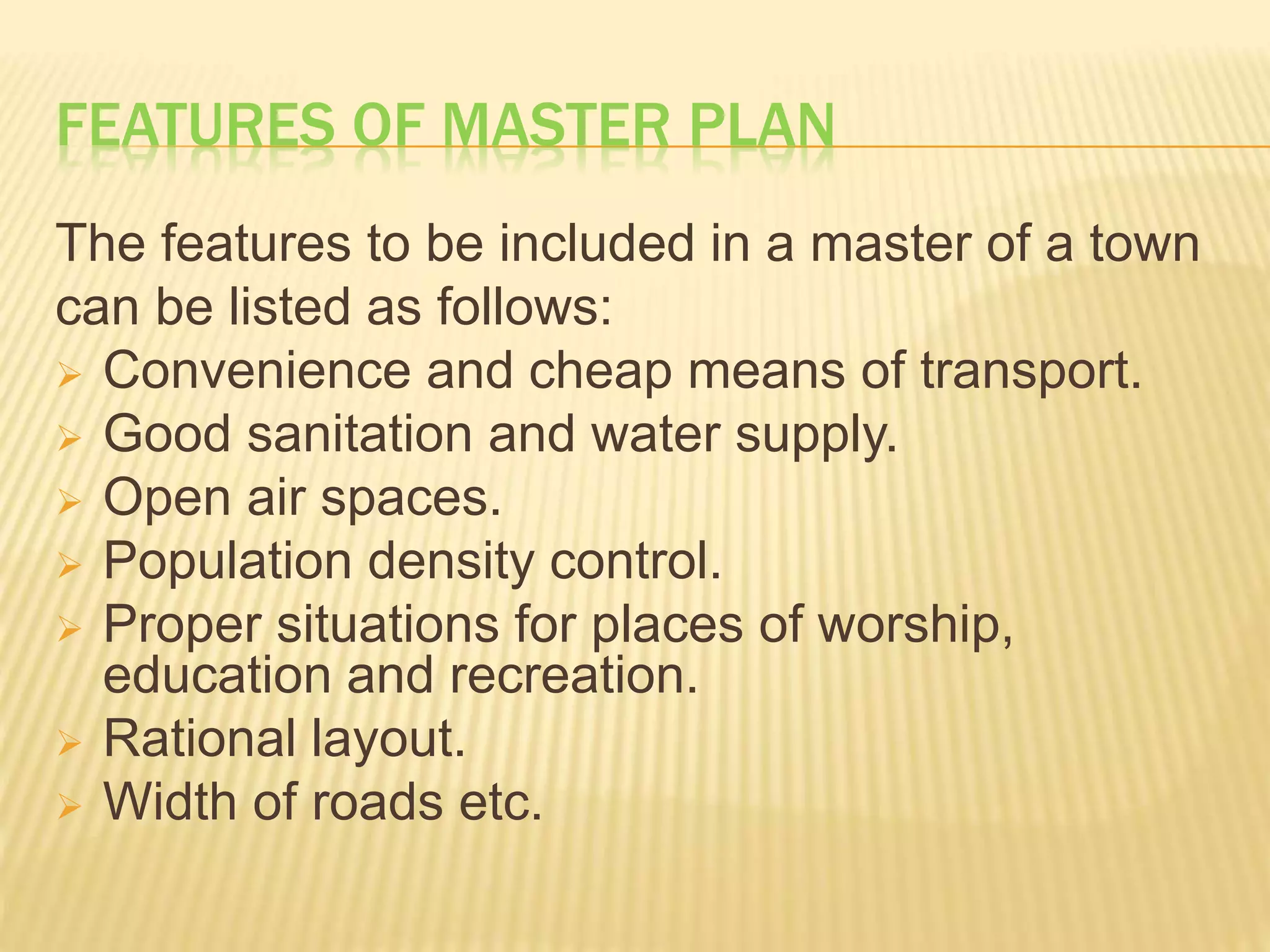 Master plan (Town Planning) | PPTX