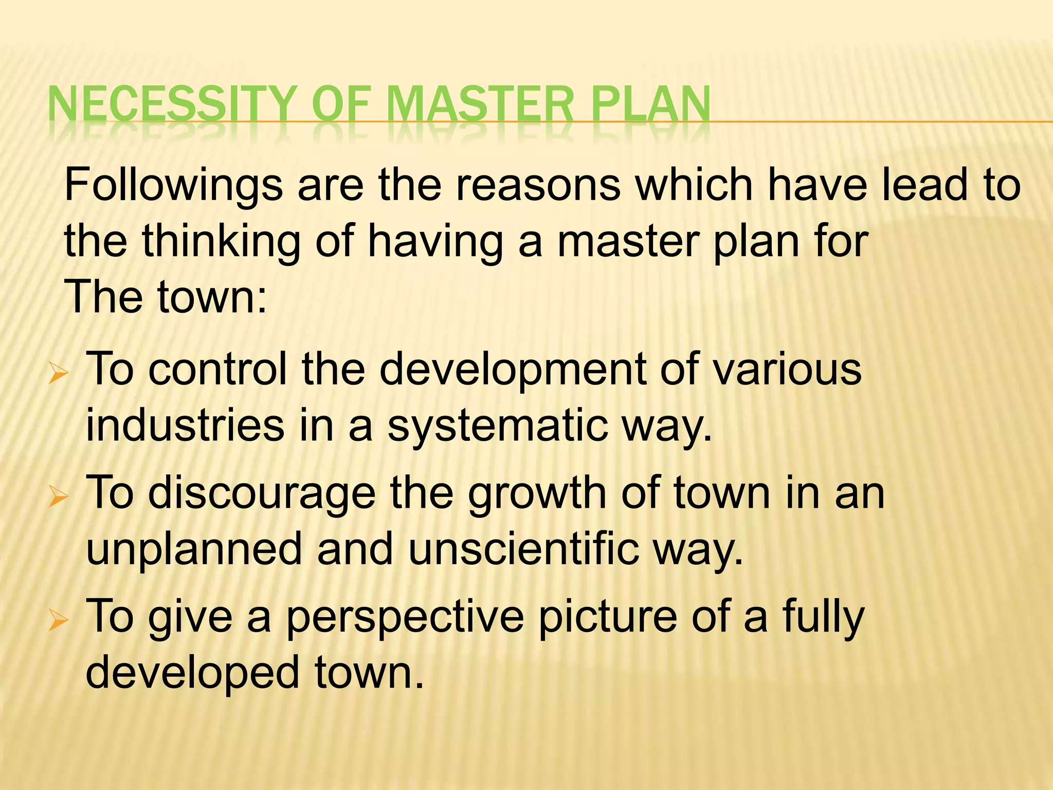 Master plan (Town Planning) | PPTX