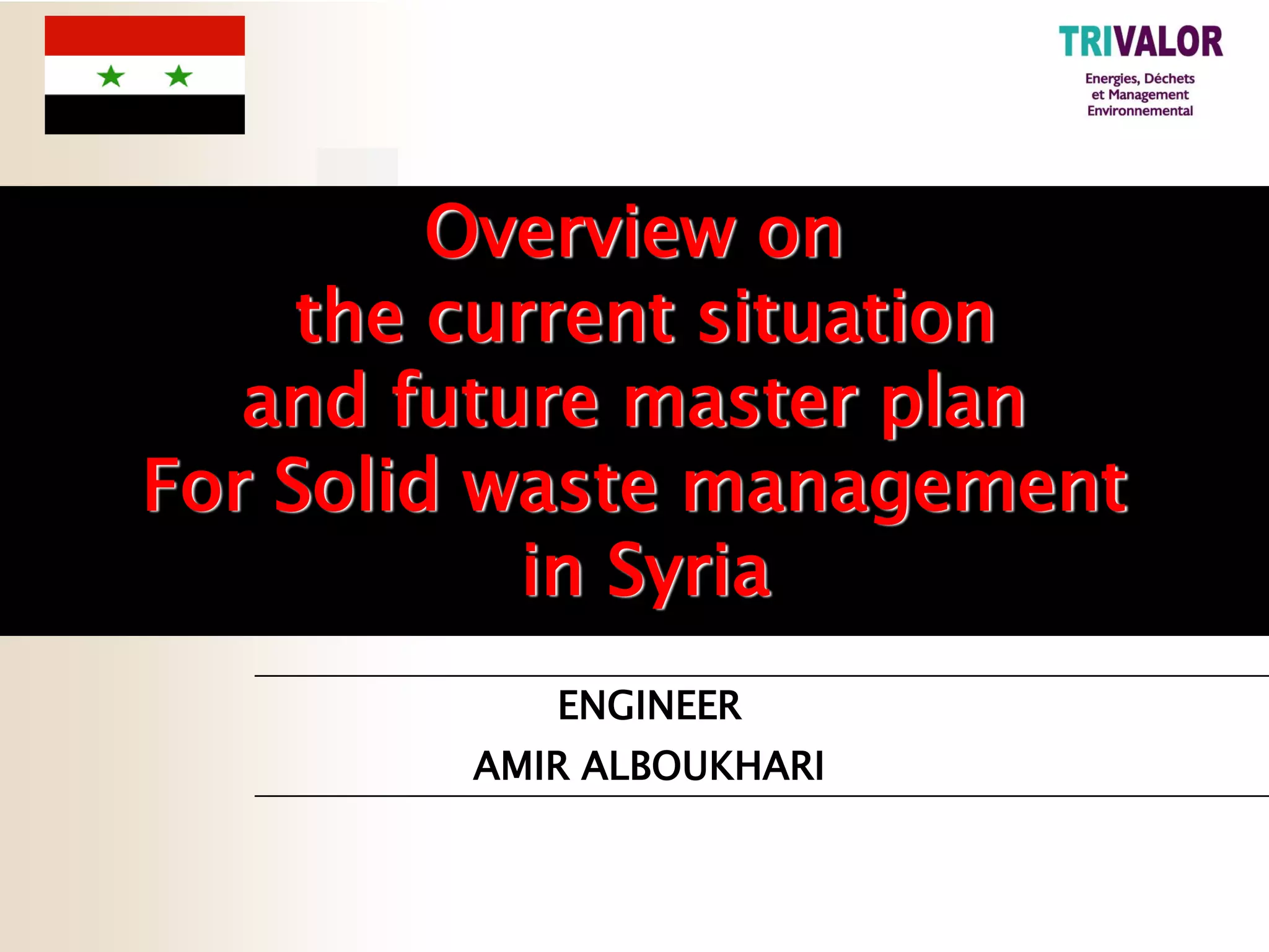 SWM Master plan in Syria | PDF
