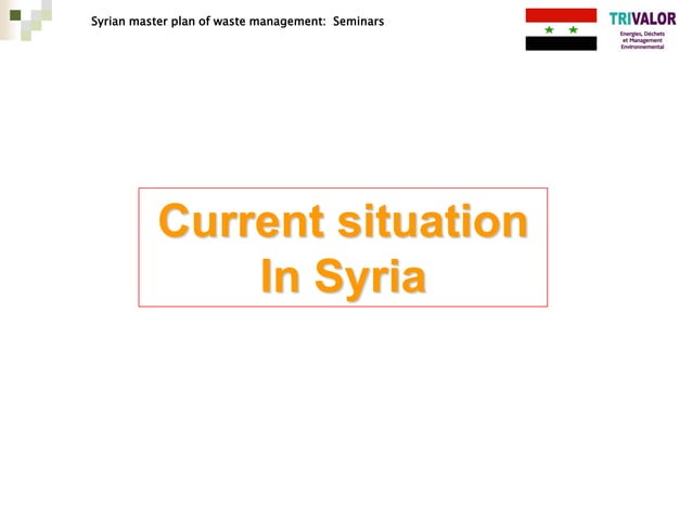 SWM Master plan in Syria | PDF | Environmental Services Industry ...