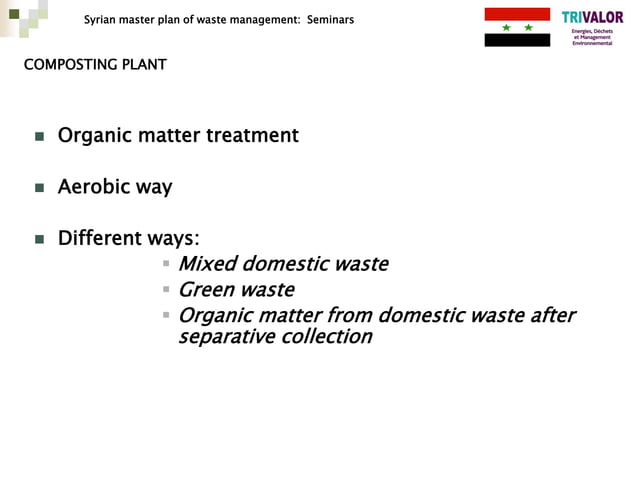 SWM Master plan in Syria | PDF | Environmental Services Industry ...