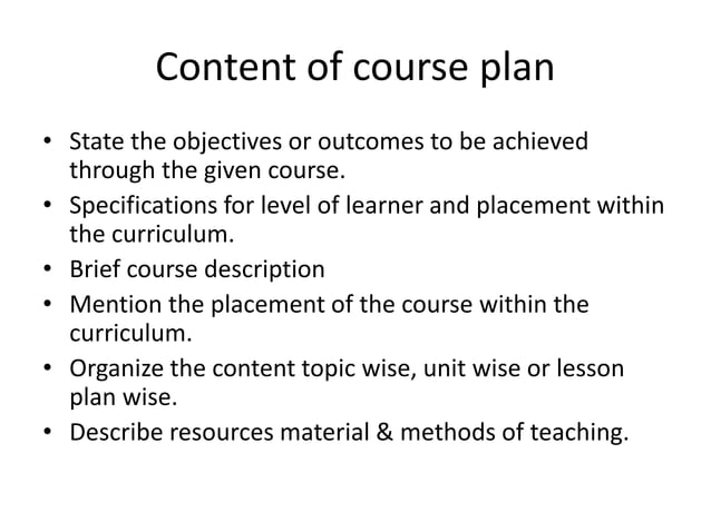 Master plan, course plan, unit plan | PPTX | Educational Assessment ...