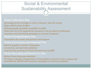 Master plan for Solid Waste Management in Mumbai, India | PPTX