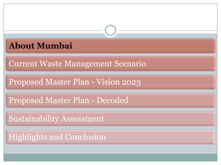 Master plan for Solid Waste Management in Mumbai, India | PPTX
