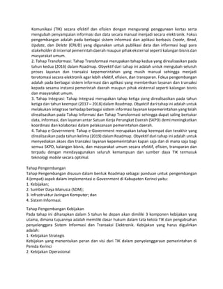 MASTER PLAN TATA KELOLA TI KABUPATEN KERINCI | PDF