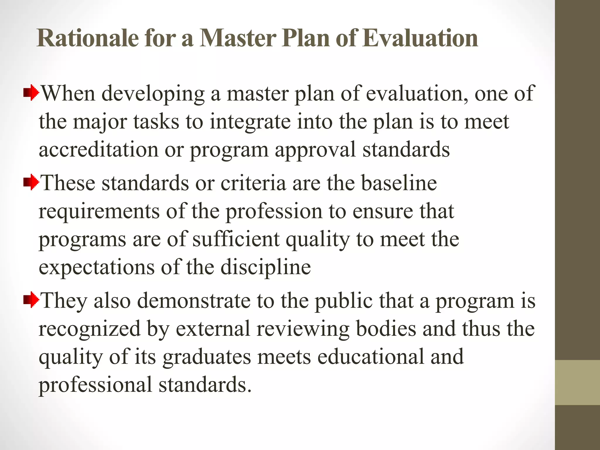 Master plan of evaluation | PPTX