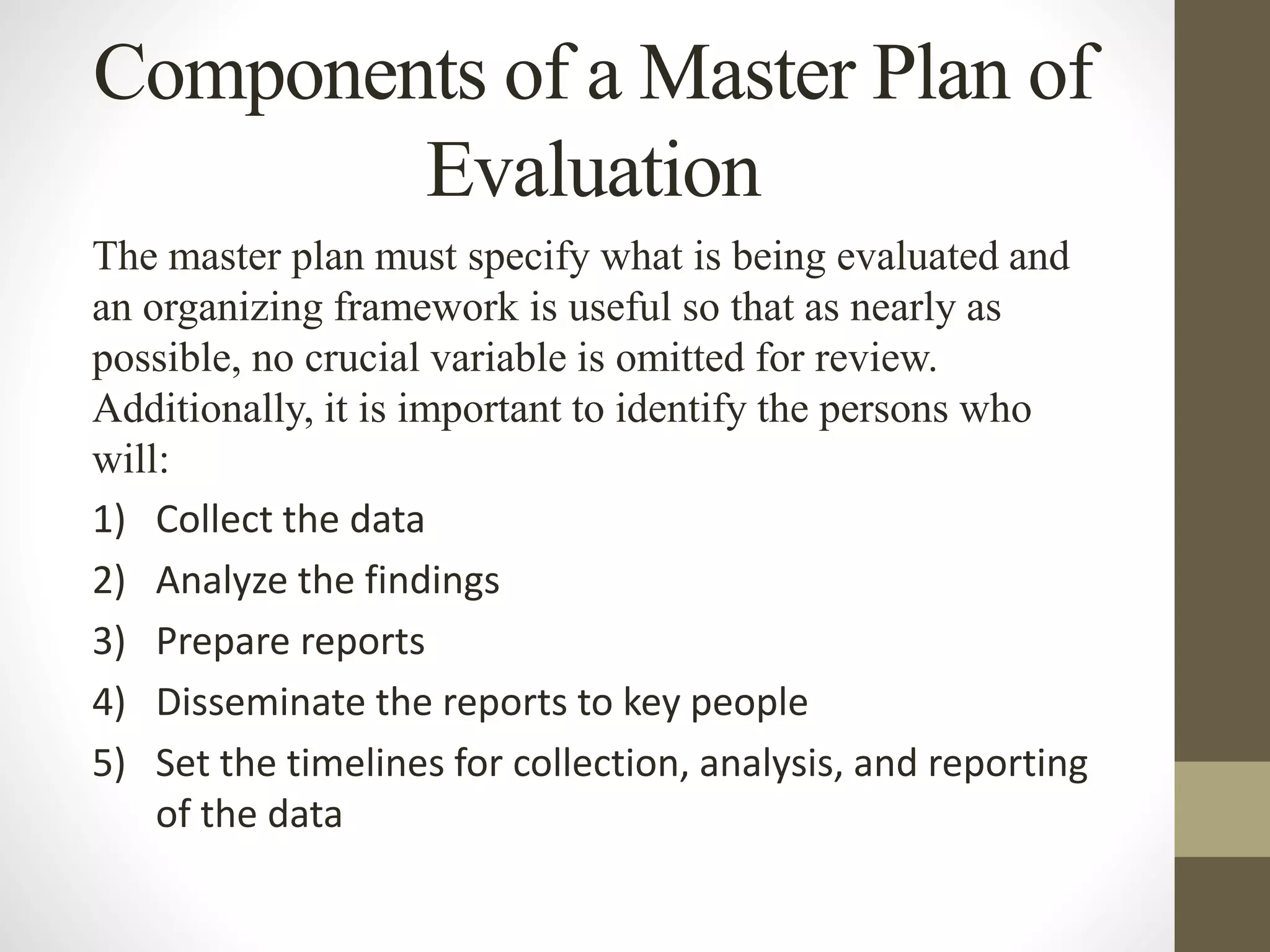 Master plan of evaluation | PPTX