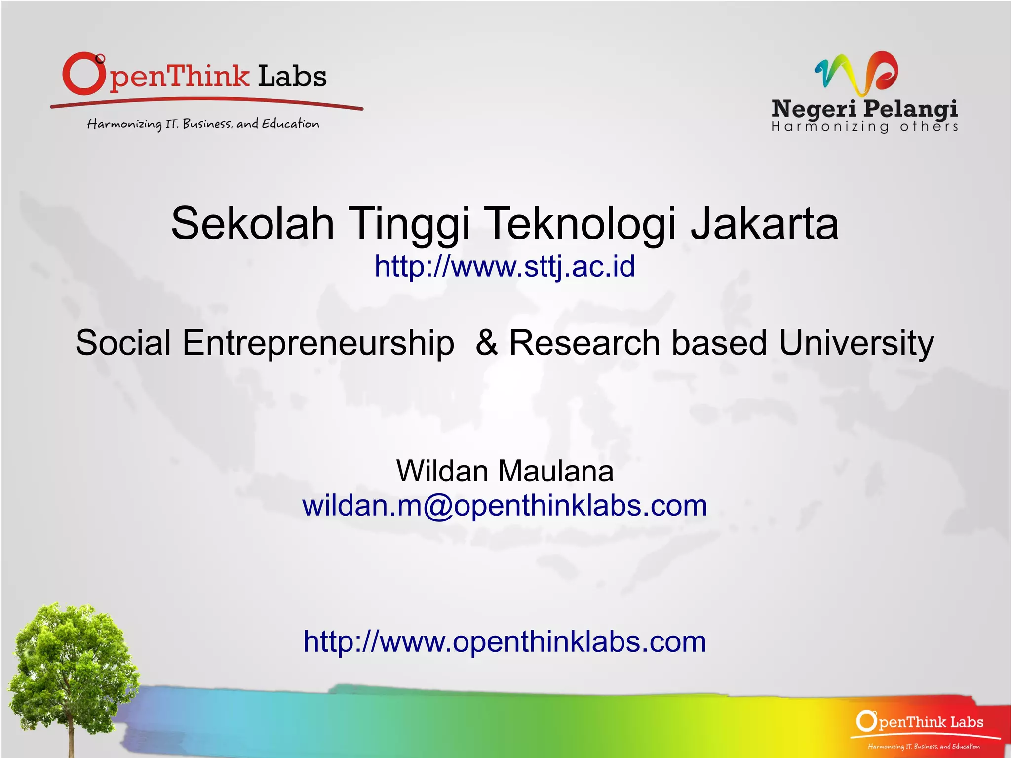 Masterplan Portal Sekolah Tinggi Teknologi Jakarta (STTJ) | PPT