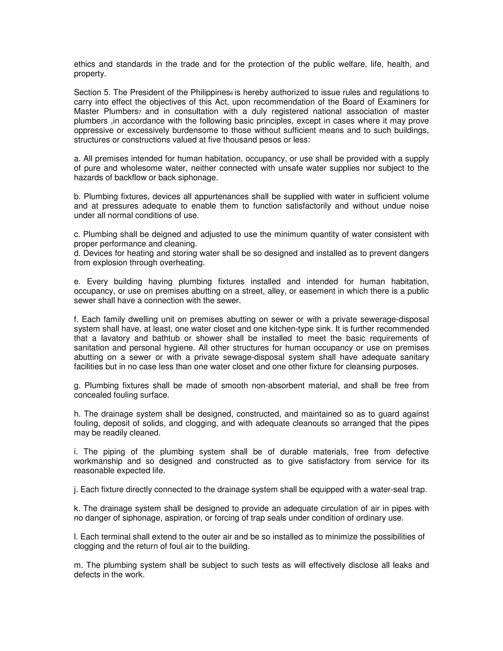 Master plumbing law | PDF