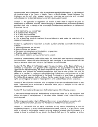 Master plumbing law | PDF