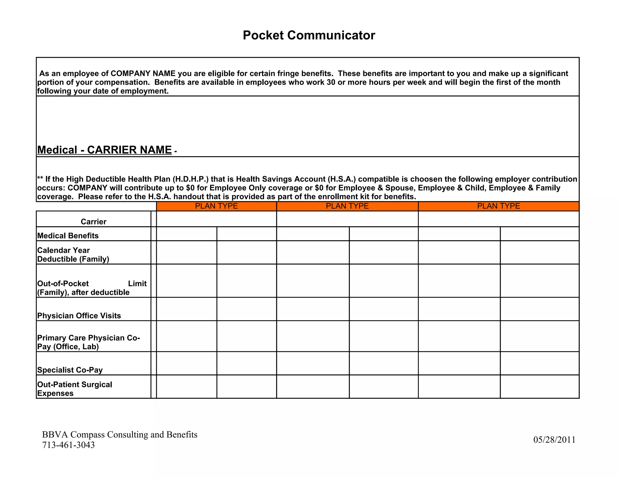 Master Pocket Communicator | XLS | Health Insurance | Insurance