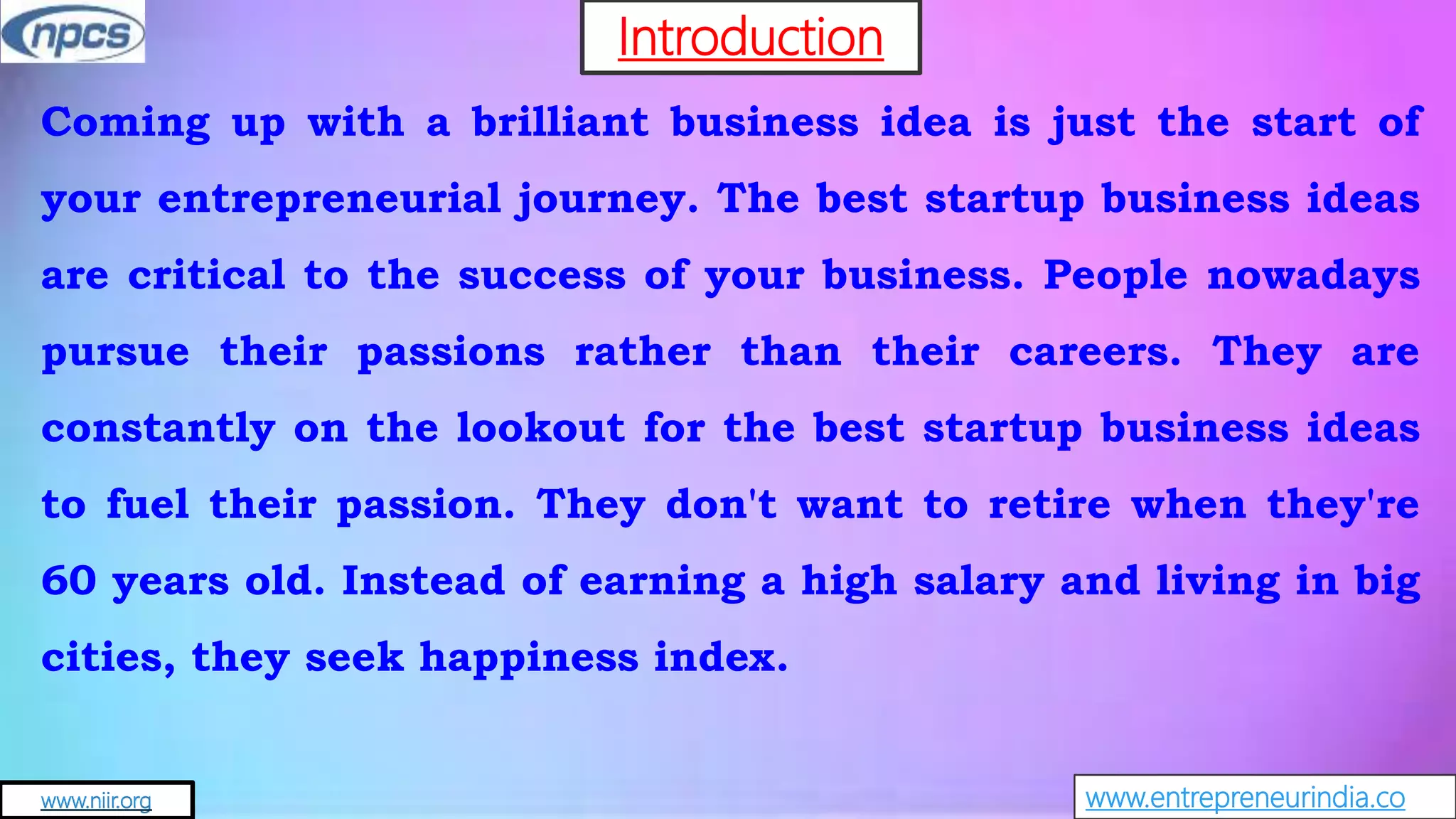 Top 10 Most Successful Business Ideas for Entrepreneur. | PPTX