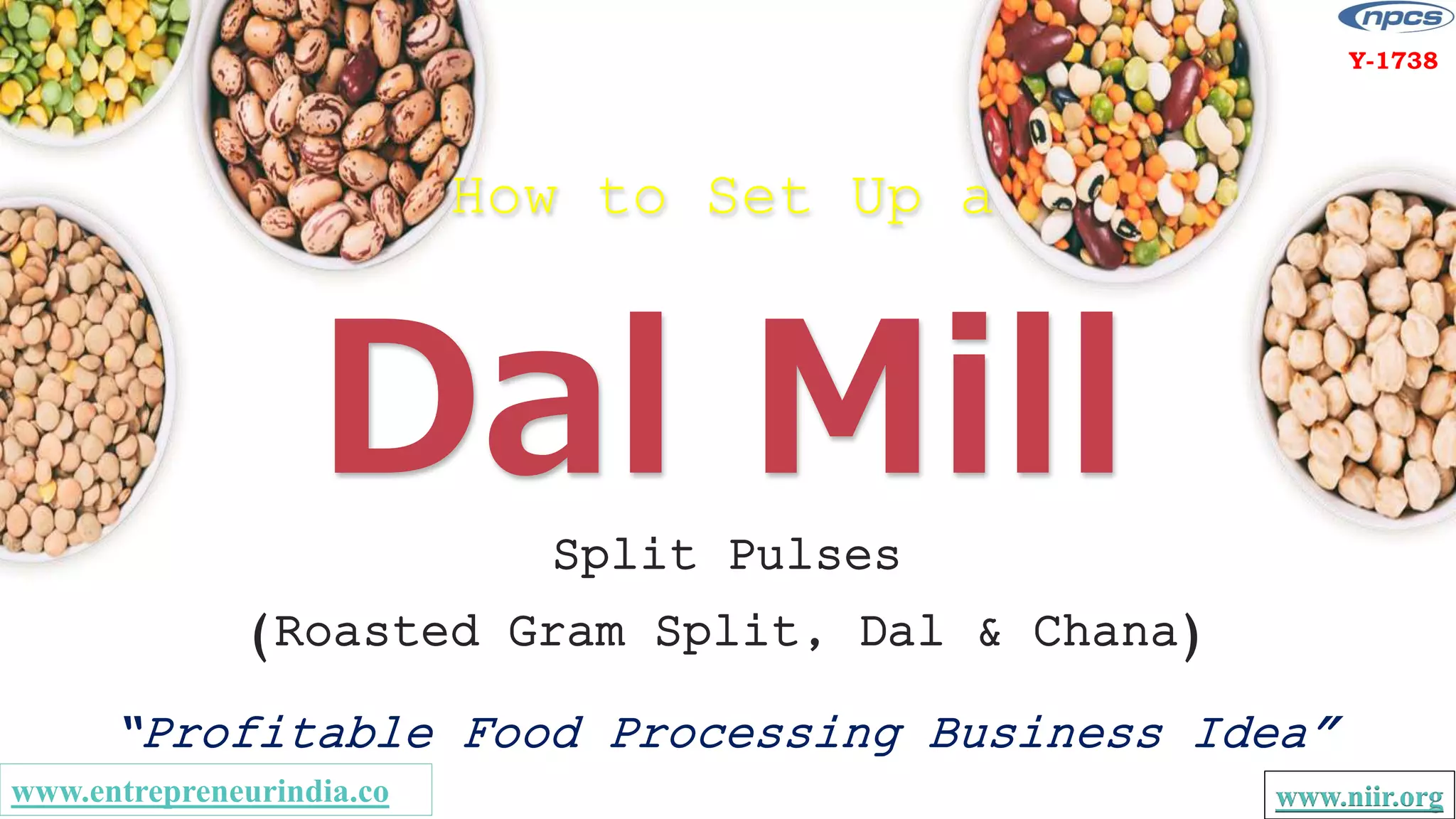 How to Set Up a Dal Mill, Split Pulses (Roasted Gram Split, Dal & Chana). Profitable Food ...
