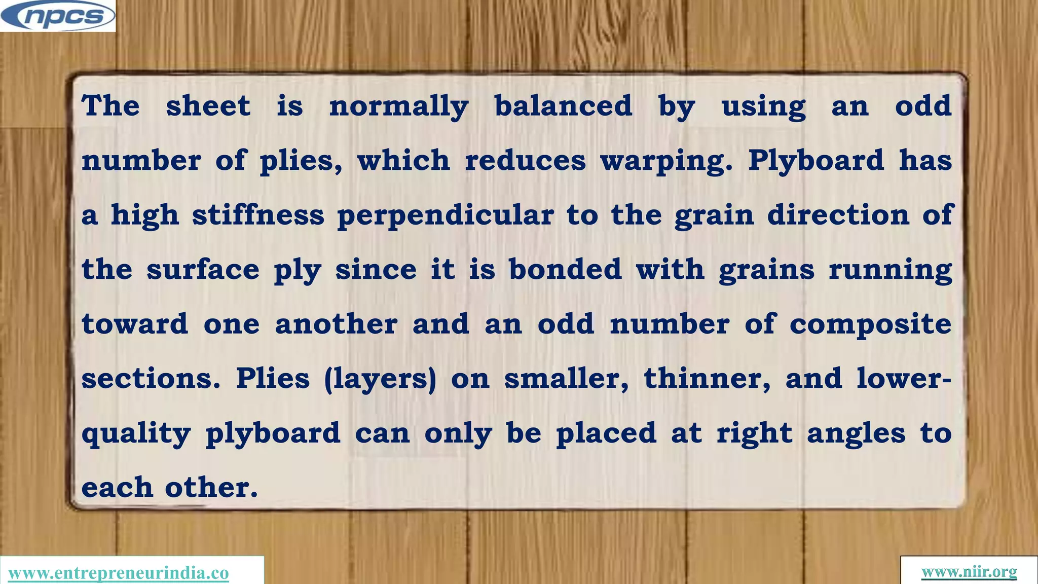 A complete Business Plan for Setting up Ply Board from Poplar ...