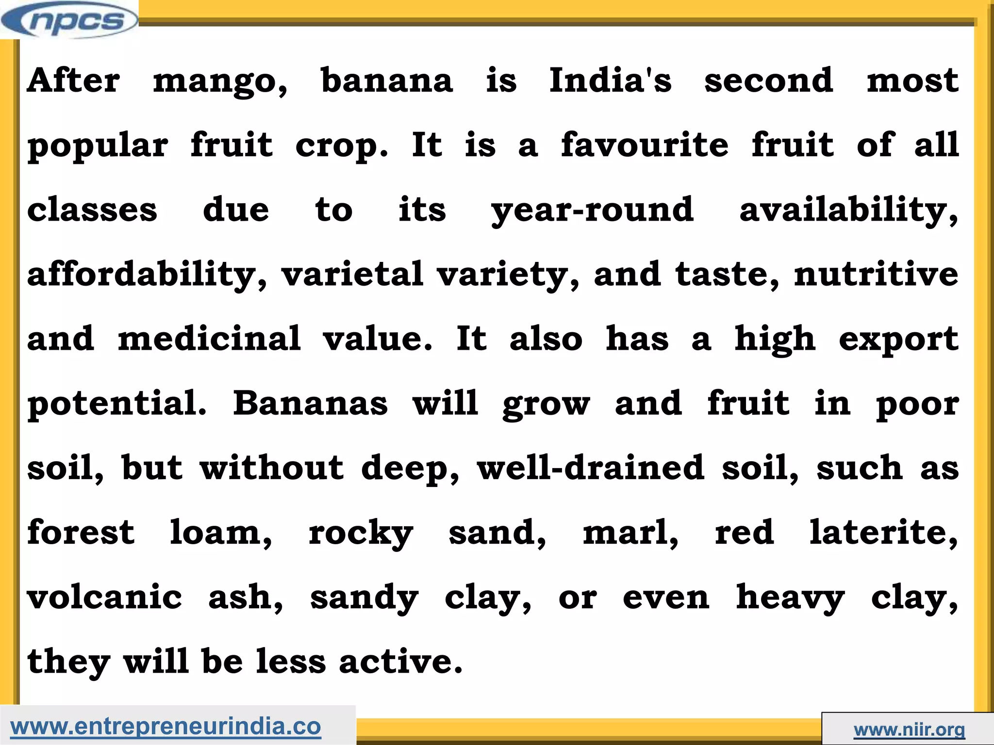 Banana Cultivation (Banana Plantation is a Commercial Agricultural ...