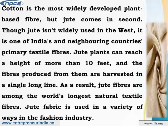 Lucrative Production Business of Jute Garments. Rising Market Demand of ...