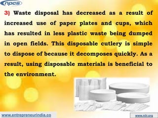 Start a Business Production of Disposable Plates and Cups From Waste ...