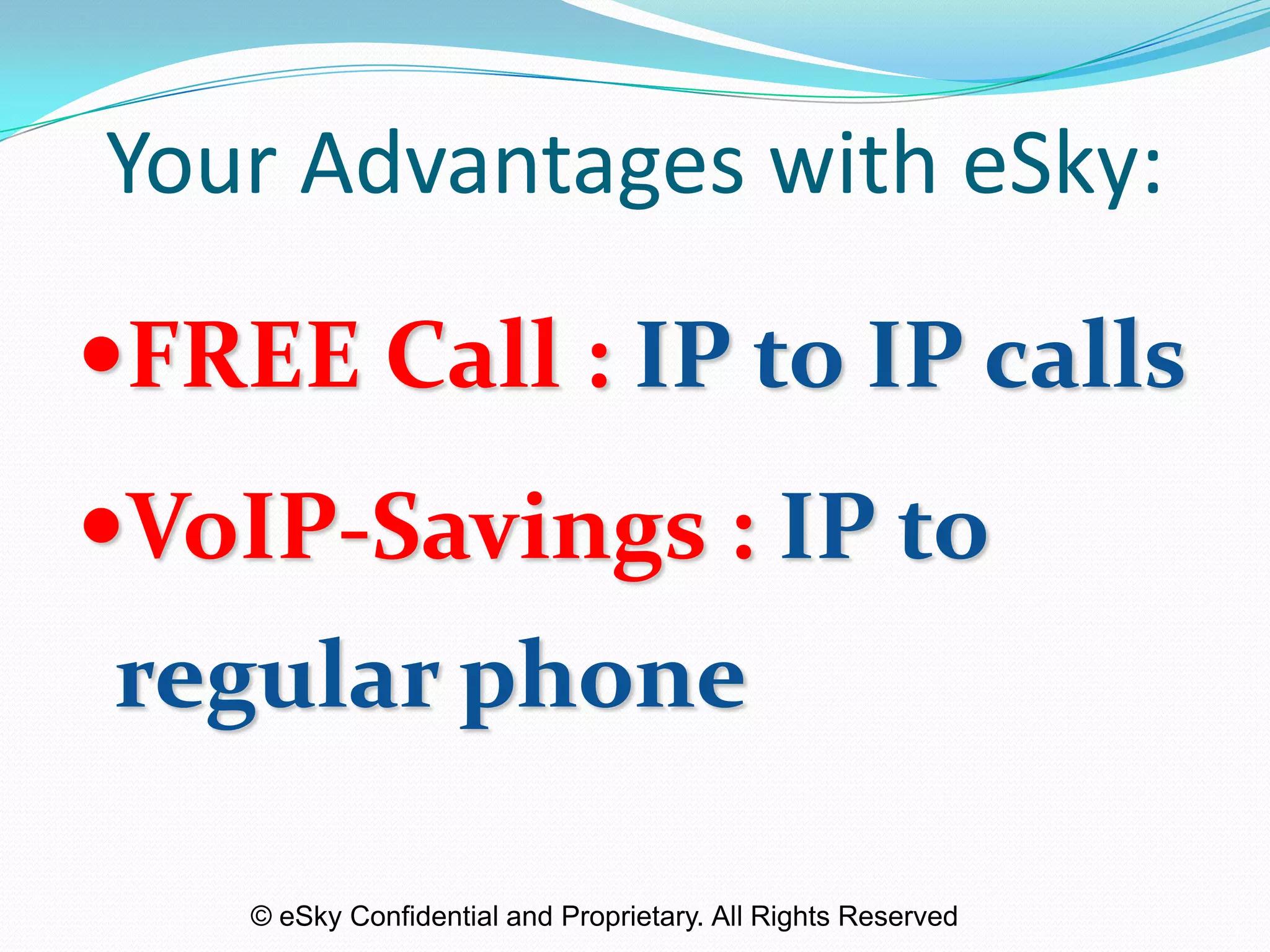 Master presentation for e sky voip worldwide | PPTX