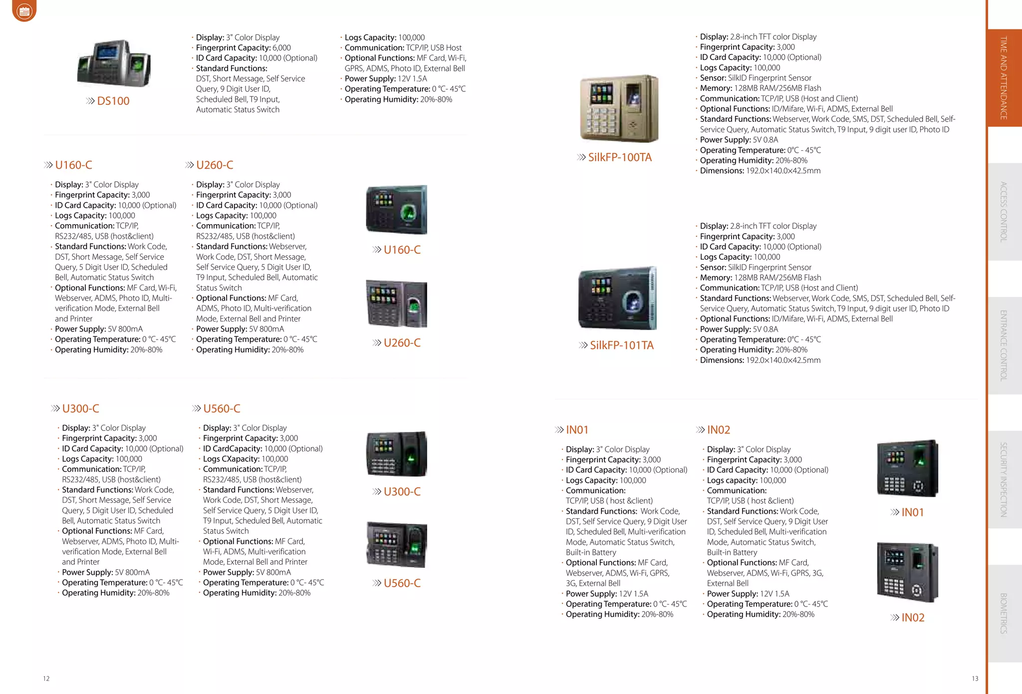 Latest Main Product line from ZKTeco | PDF
