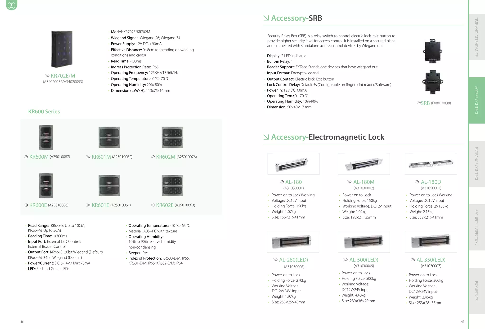 Latest Main Product line from ZKTeco | PDF