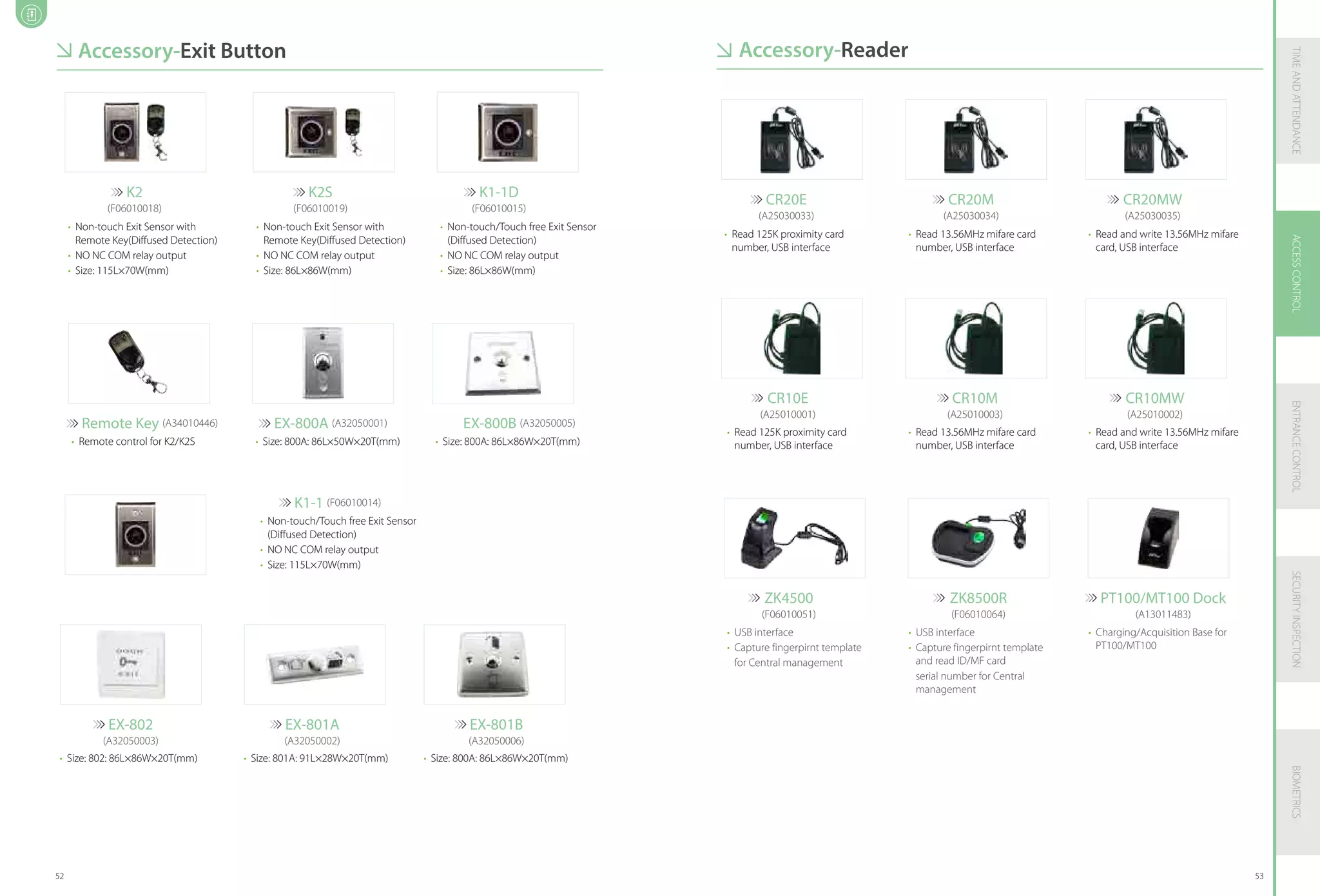 Latest Main Product line from ZKTeco | PDF