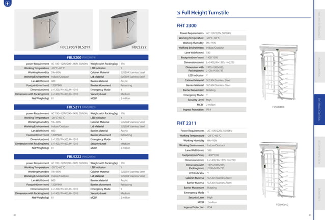 Latest Main Product line from ZKTeco | PDF