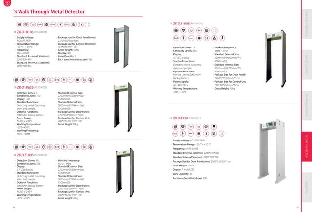Latest Main Product line from ZKTeco | PDF